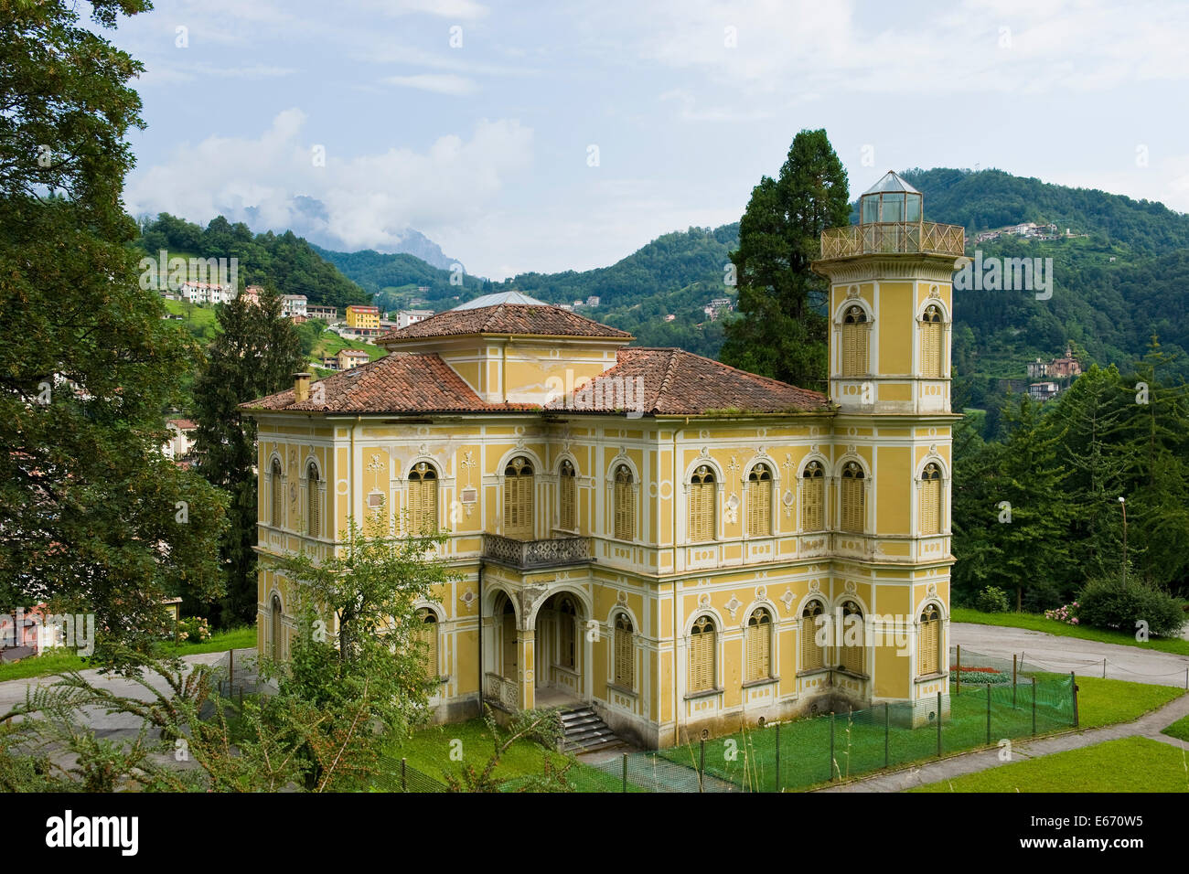 Italy, Veneto, Recoaro Terme, thermae, Villa Tonello Stock Photo - Alamy