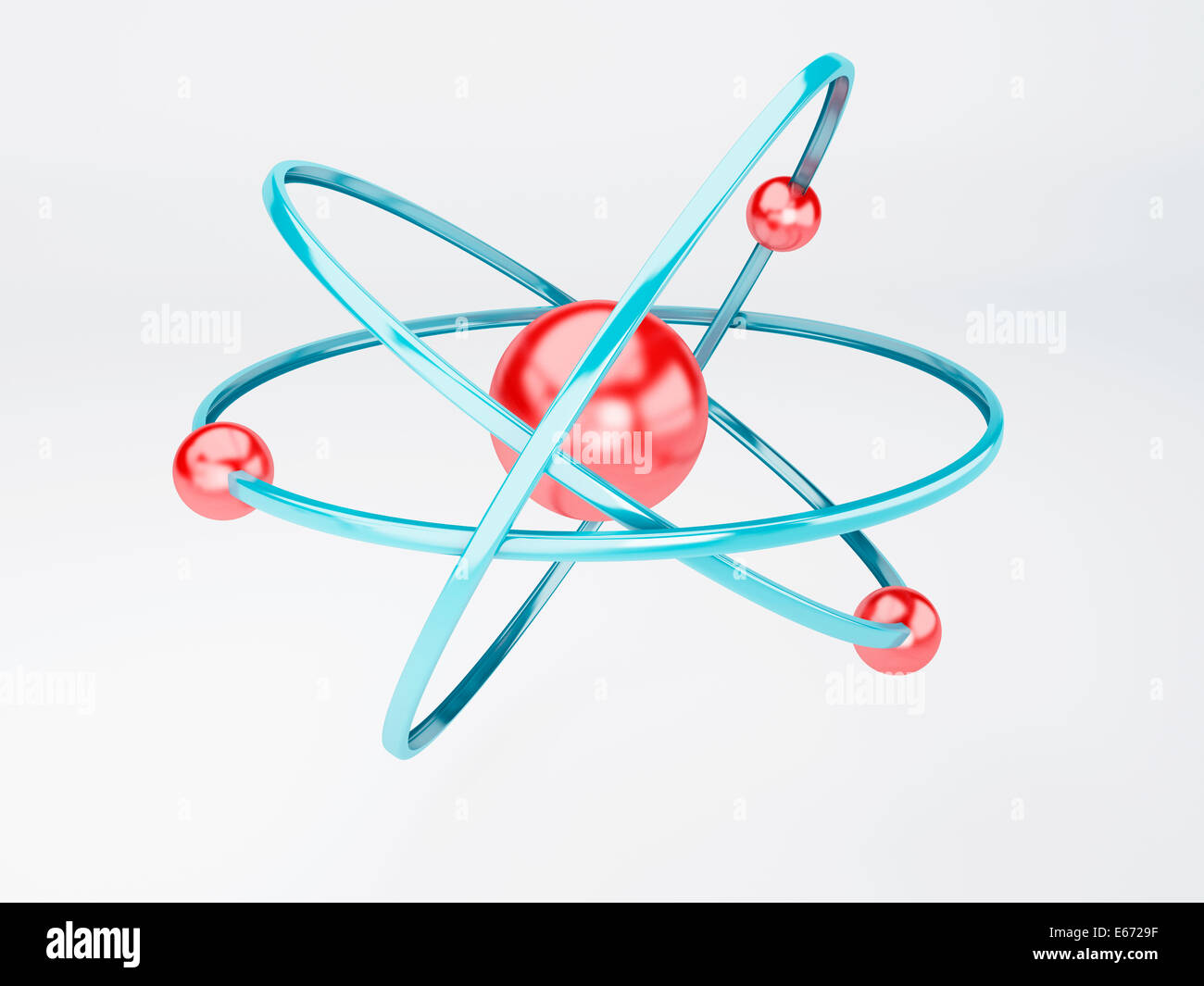 image of molecule, atom on white background. 3d illustration Stock ...