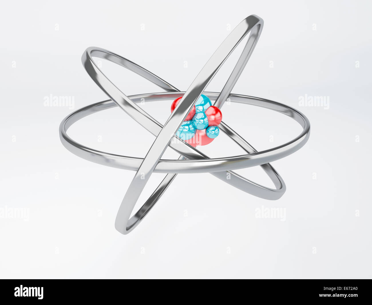 image of molecule, atom on white background. 3d illustration Stock ...