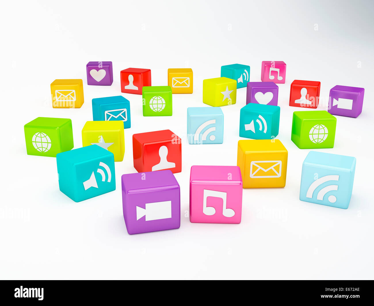 image of mobile phone app icon. software concept. 3d illustration on ...