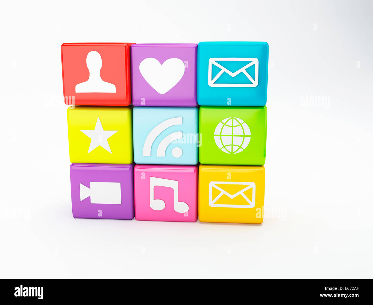 image of mobile phone app icon. software concept. 3d illustration on ...