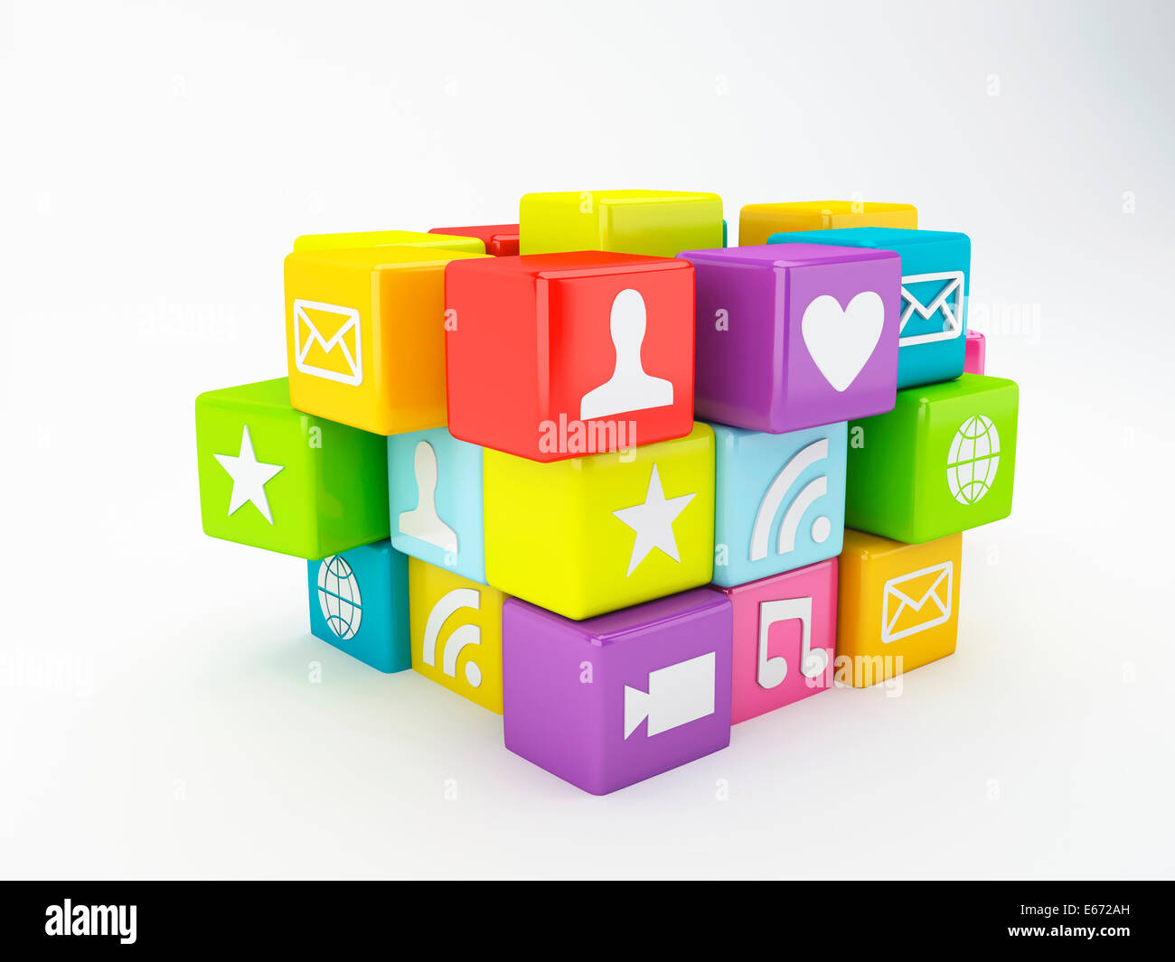 image of mobile phone app icon. software concept. 3d illustration on ...