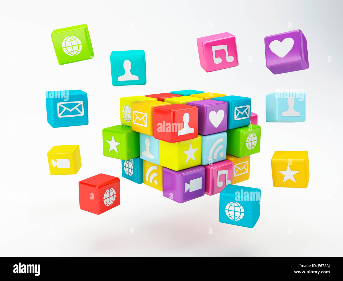 image of mobile phone app icon. software concept. 3d illustration on ...