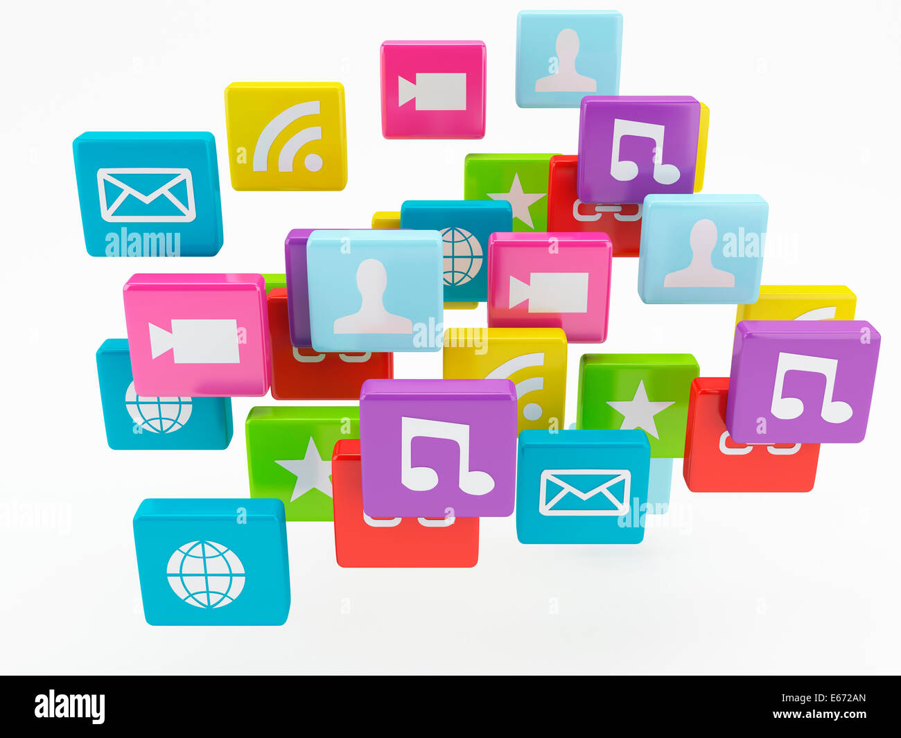 image of mobile phone app icon. software concept. 3d illustration on ...