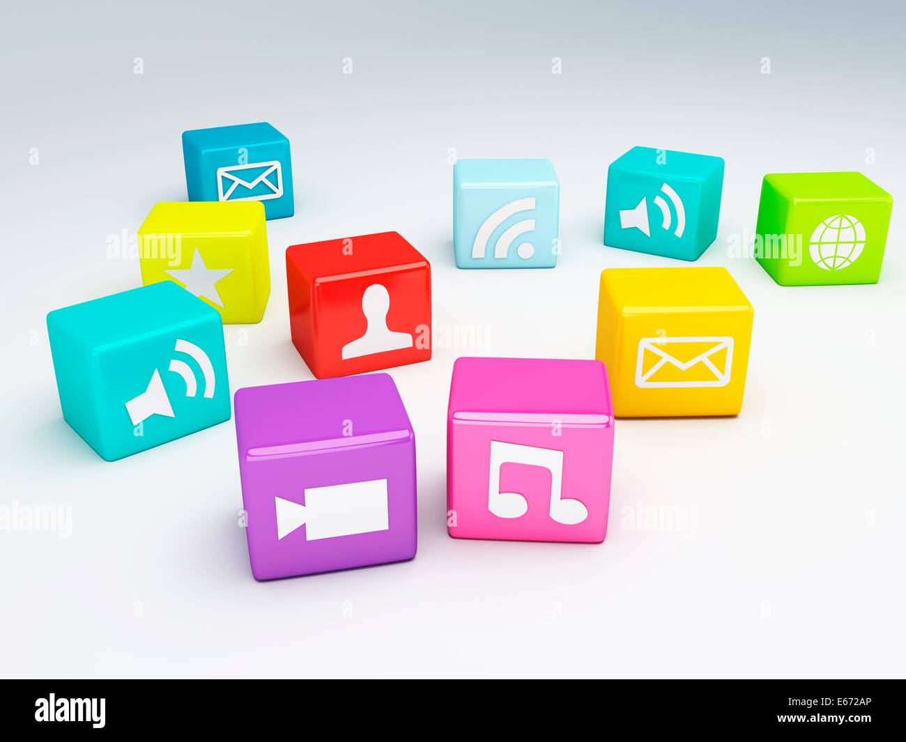 image of mobile phone app icon. software concept. 3d illustration Stock ...