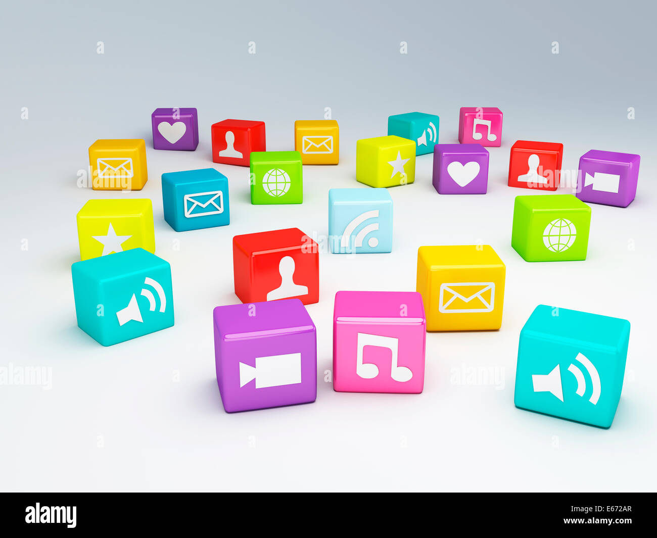 image of mobile phone app icon. software concept. 3d illustration Stock ...