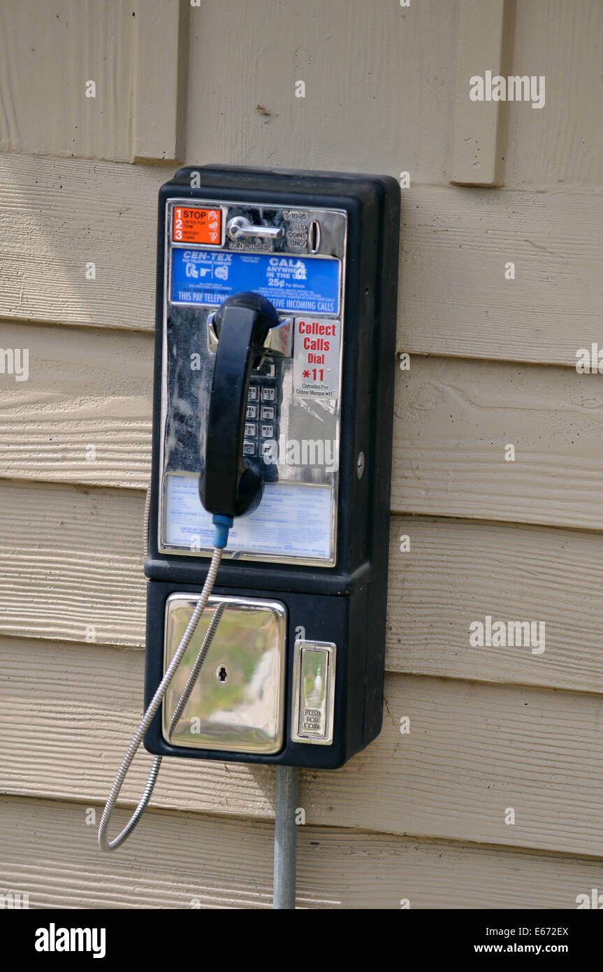 Coin operated pay phone Stock Photo - Alamy