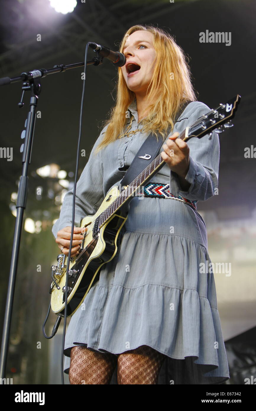 Worms, Germany. 16th August 2014. German singer Judith Holofernes is ...