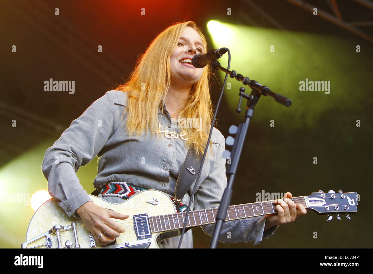 Worms, Germany. 16th August 2014. German singer Judith Holofernes is ...