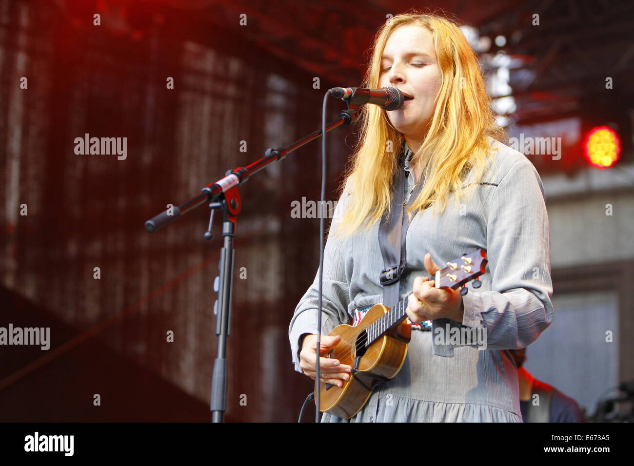 Worms, Germany. 16th August 2014. German singer Judith Holofernes is ...
