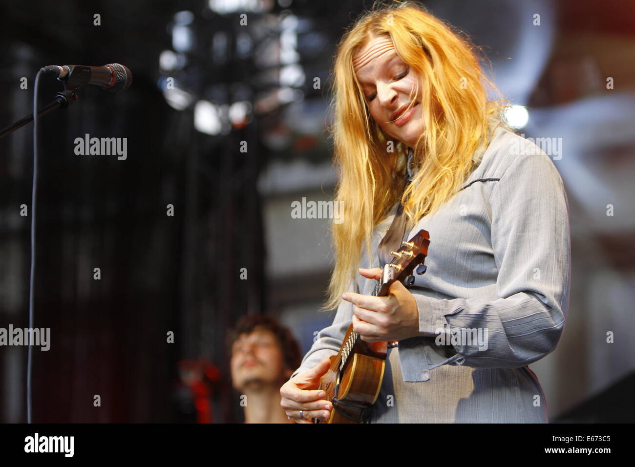 Worms, Germany. 16th August 2014. German singer Judith Holofernes is ...