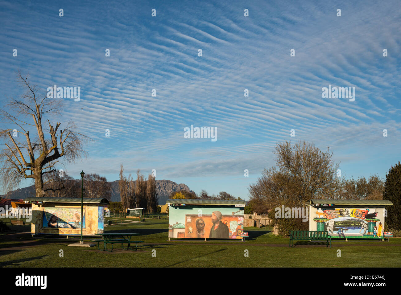 Murals, Street art, Sheffield, Tasmania Stock Photo - Alamy
