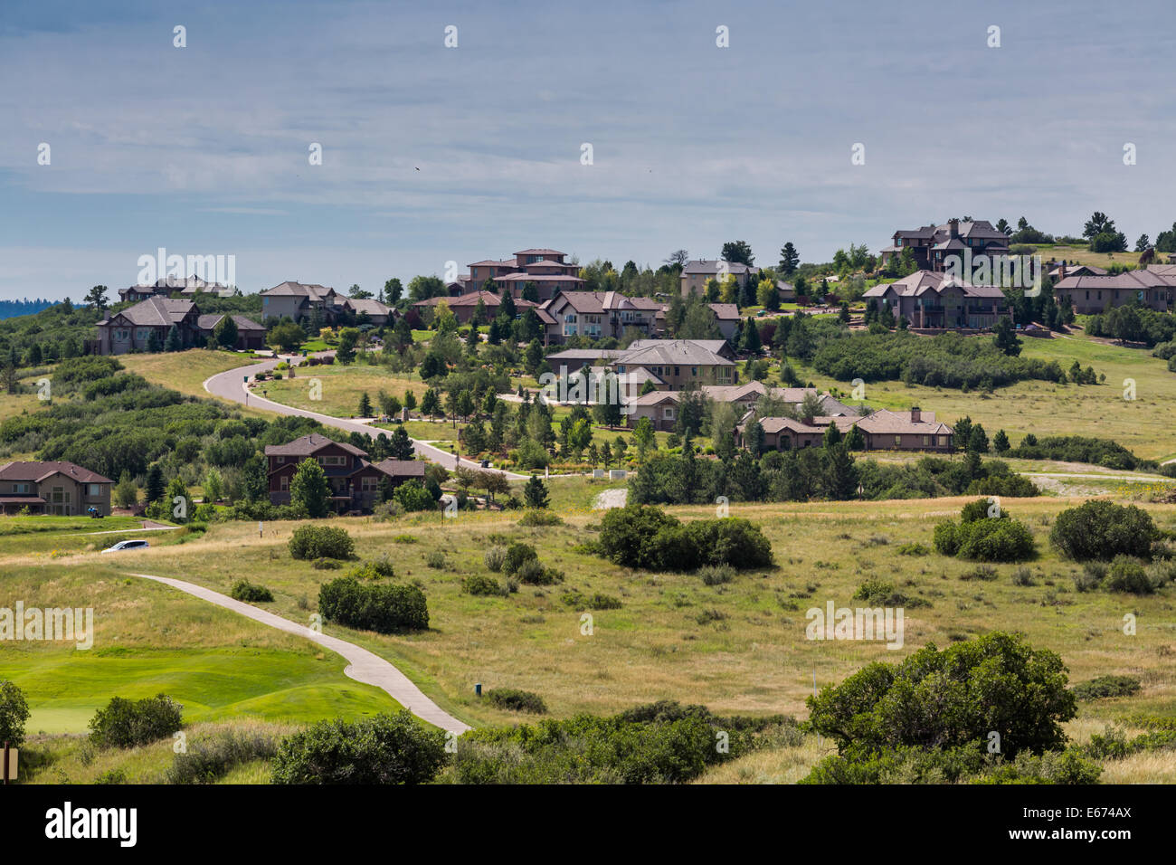 Typical American suburban community with model homes Stock Photo - Alamy