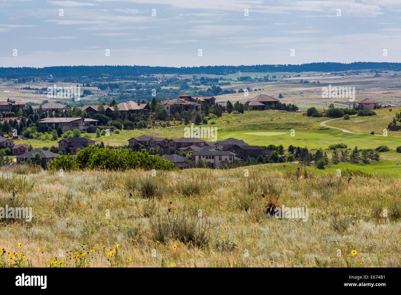 Typical American suburban community with model homes Stock Photo - Alamy