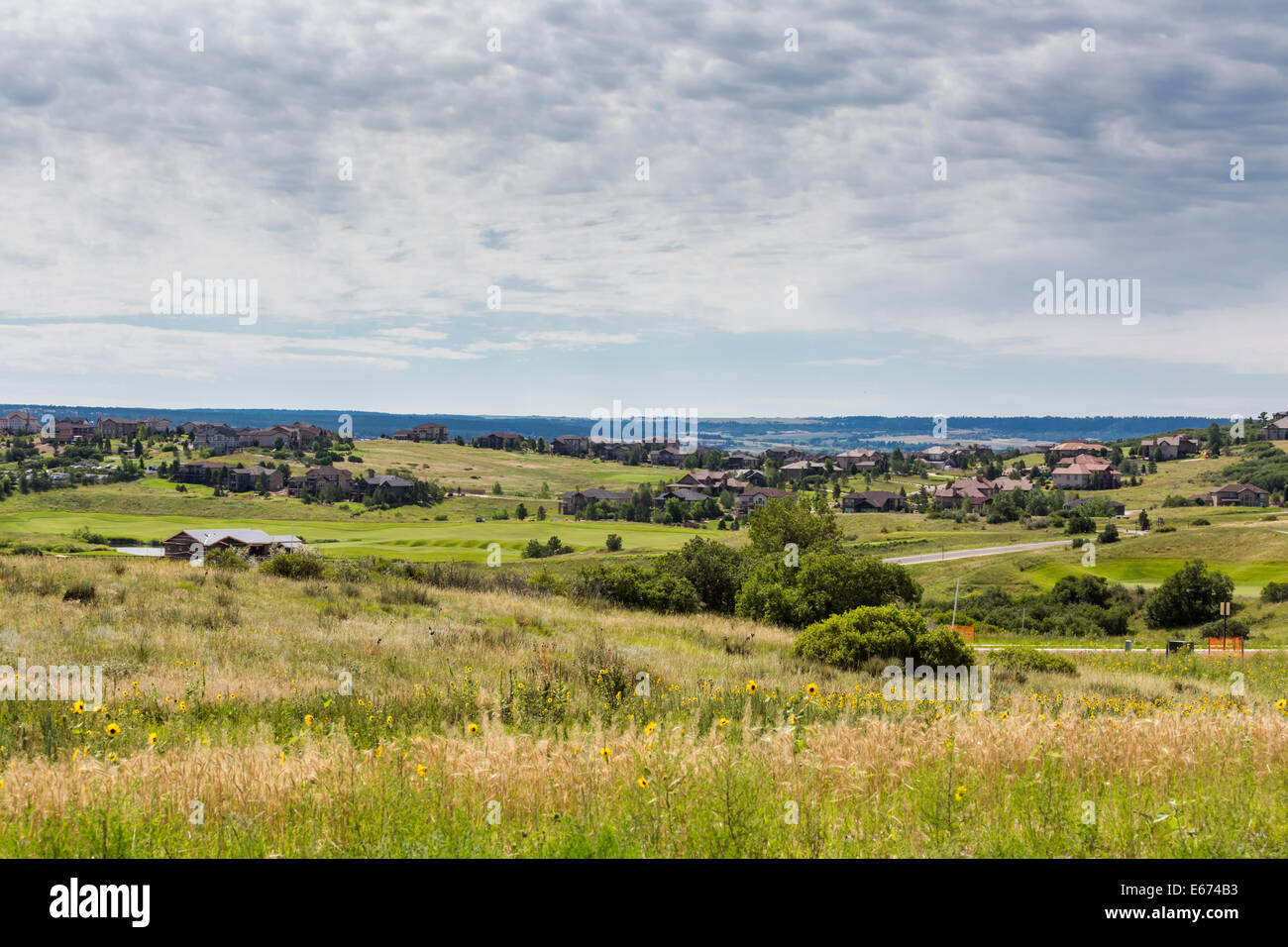 Typical American suburban community with model homes Stock Photo - Alamy