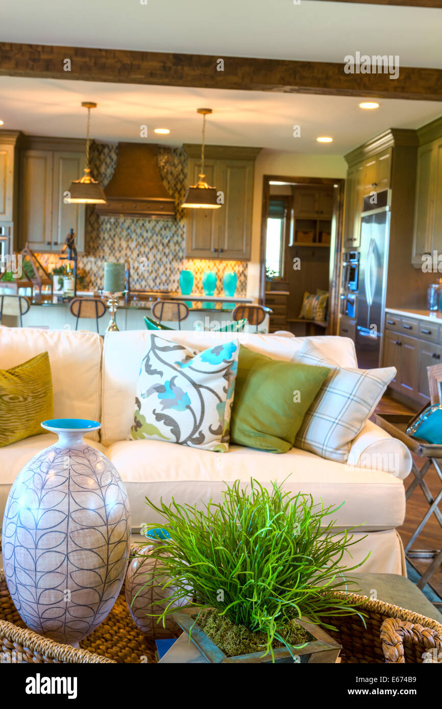 Luxury interior of typical American suburban house Stock Photo - Alamy