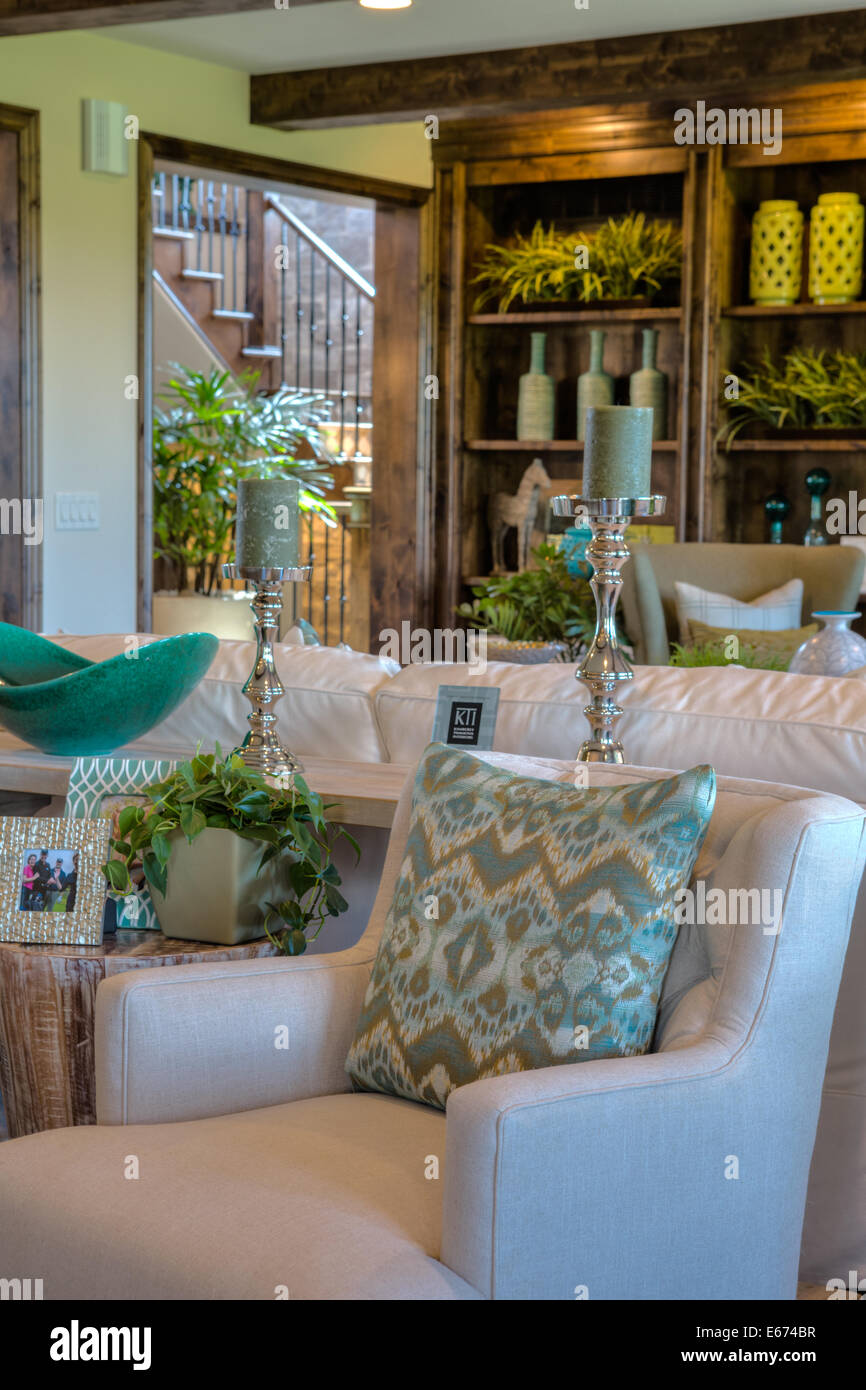 Luxury interior of typical American suburban house Stock Photo - Alamy