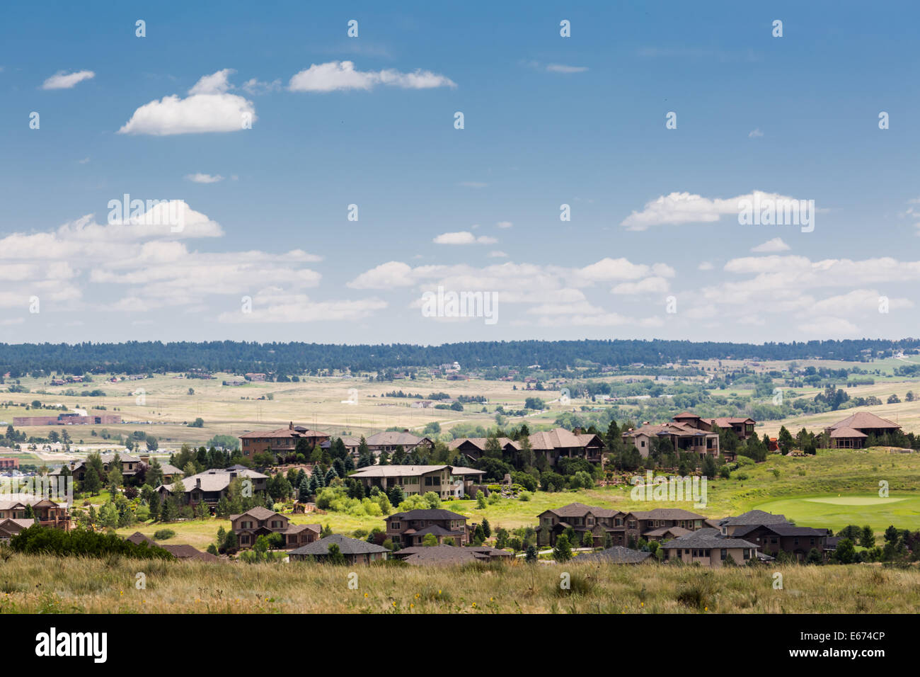 Typical American suburban community with model homes Stock Photo - Alamy