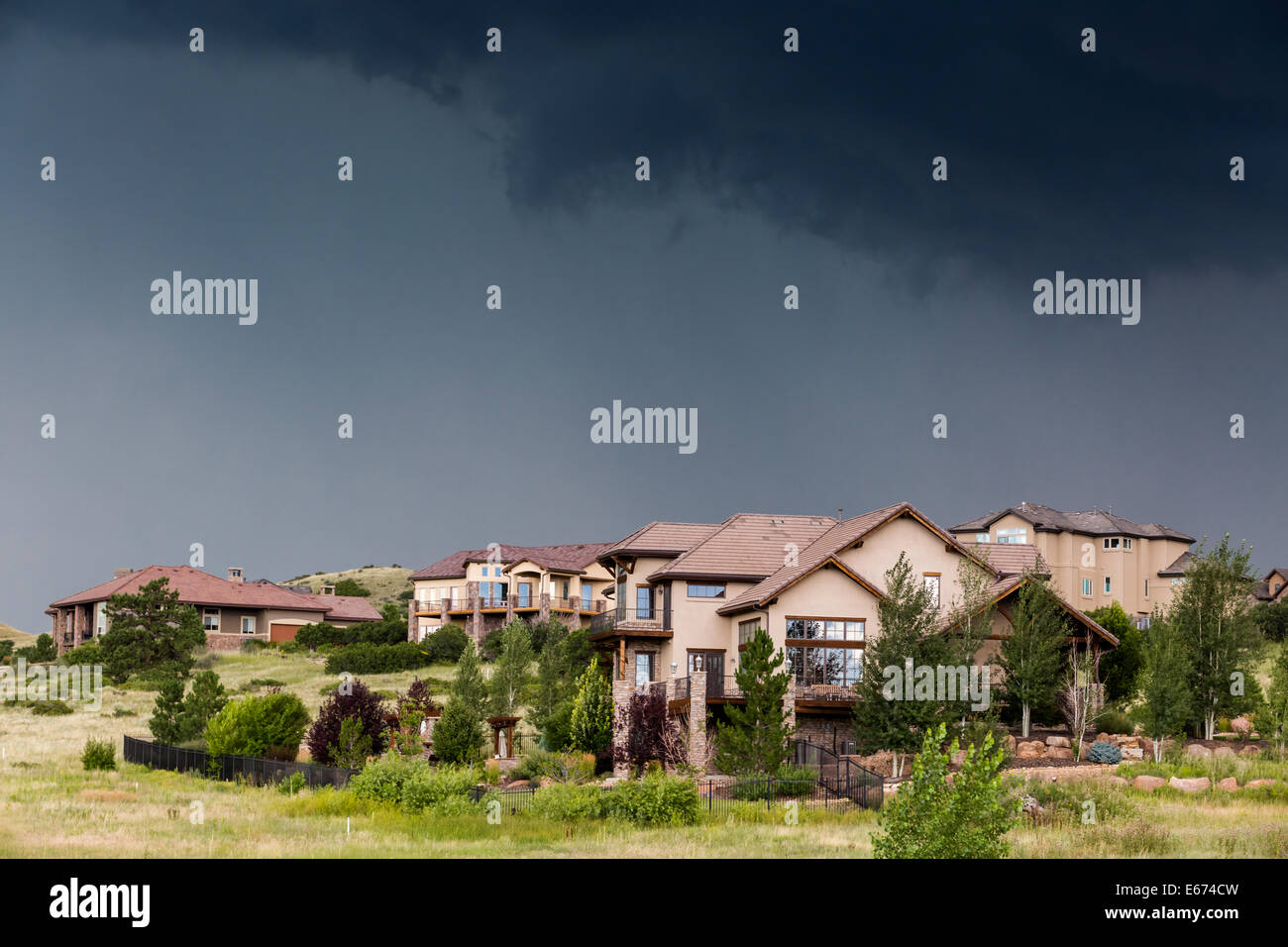 Typical American suburban community with model homes Stock Photo - Alamy