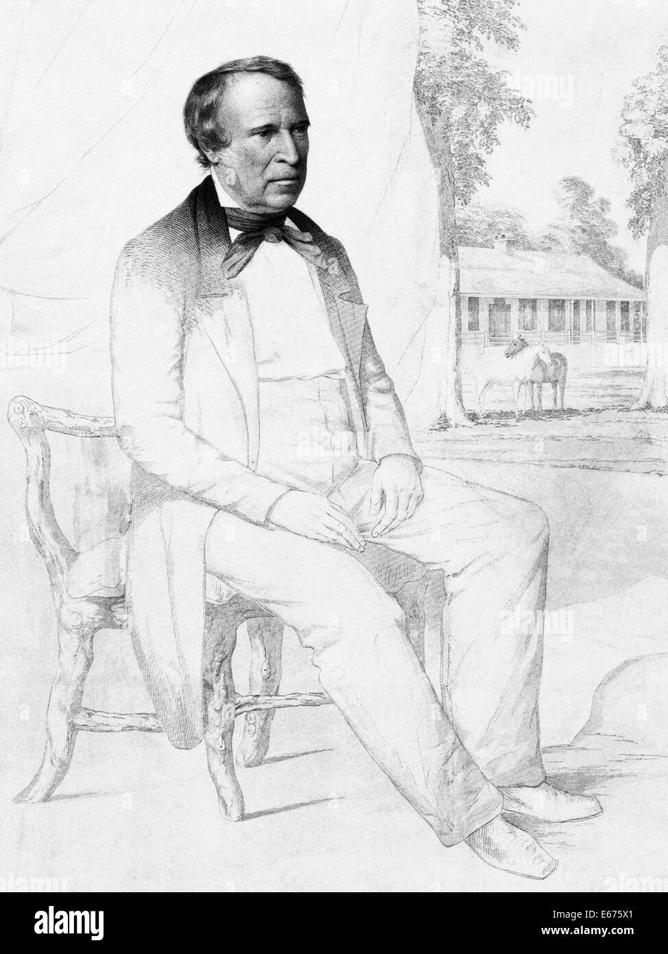 Vintage portrait of Zachary Taylor Stock Photo - Alamy
