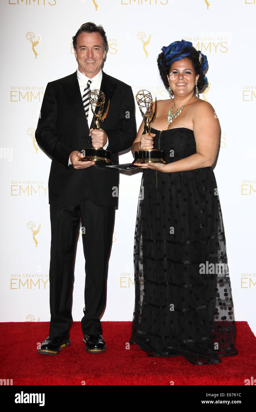 Los Angeles, California, USA. 16th Aug, 2014. Derek McLane, Gloria Lamb ...