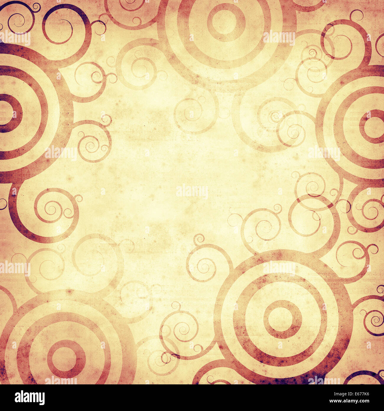 textured old paper background with funky design Stock Photo - Alamy