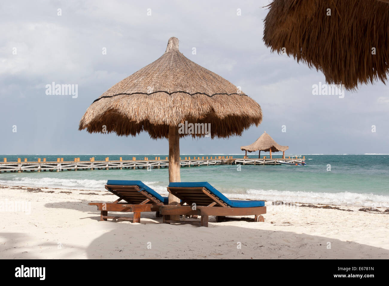 Parasol, Playa Del Carmen, Mexico Stock Photo - Alamy