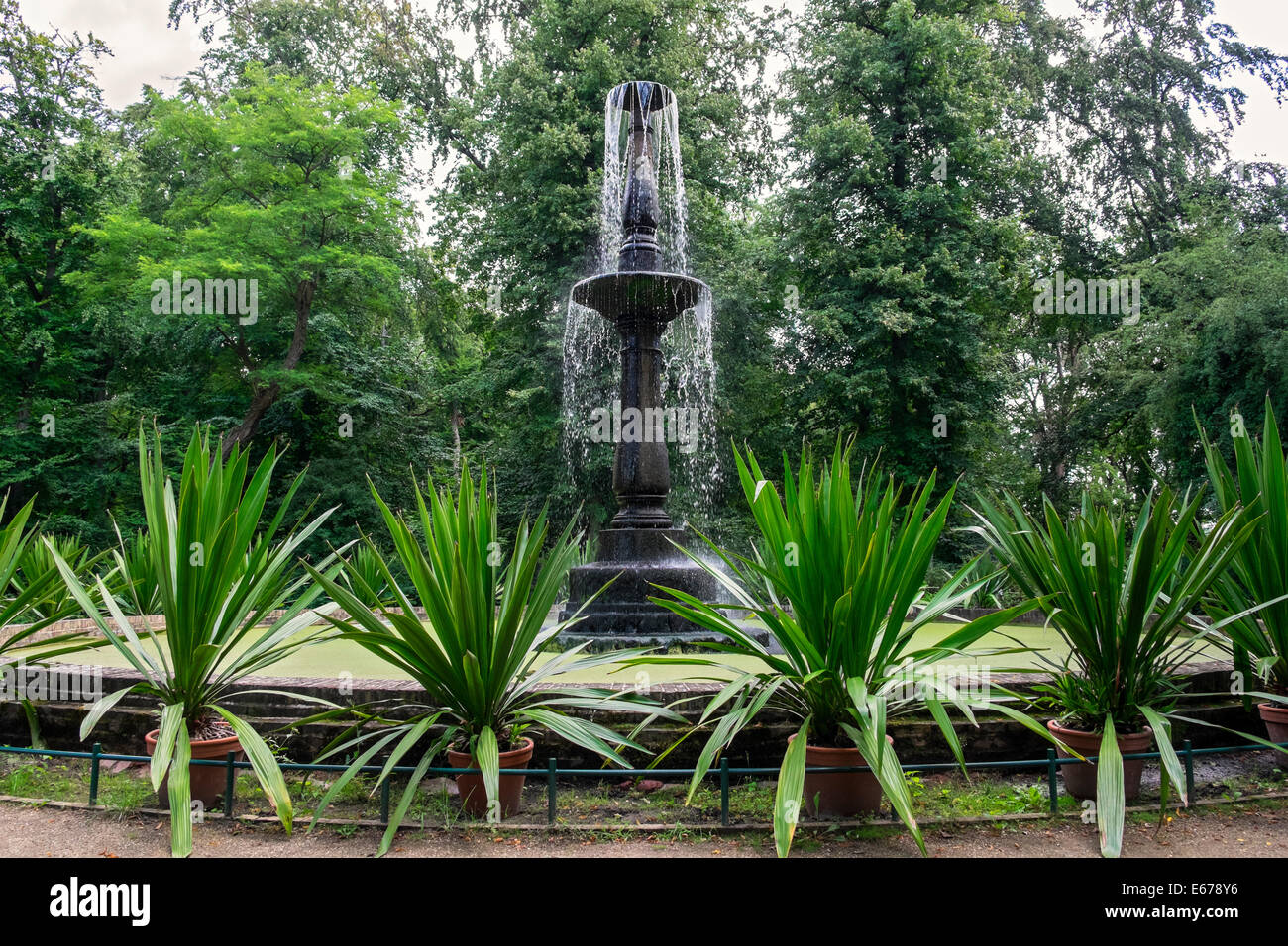 Fountain on Pfaueninsel (Peacock Island) in Berlin Germany Stock Photo ...