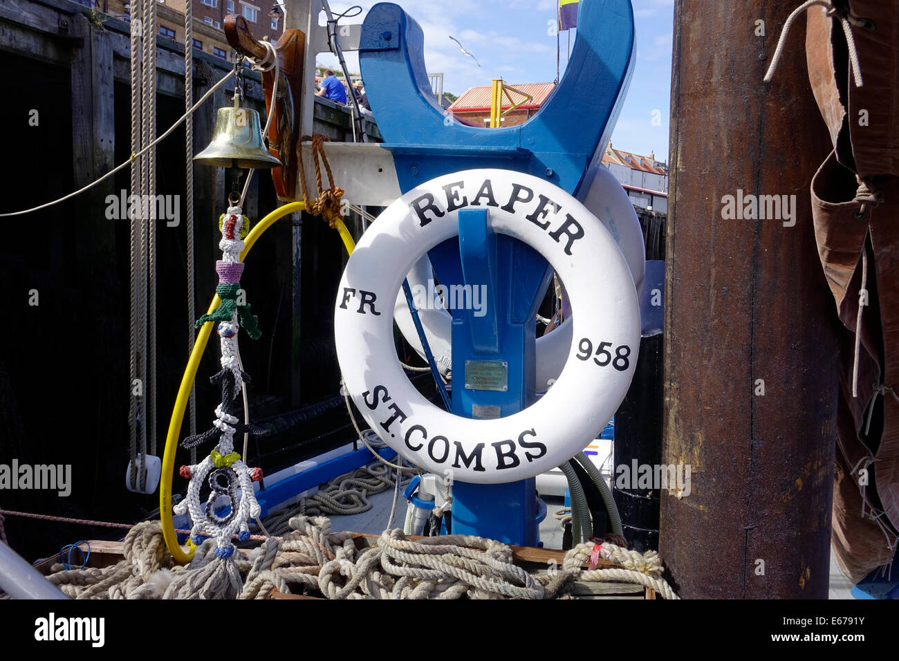 On board Reaper a Fife Sailing Herring Drifter owned by the Scottish ...