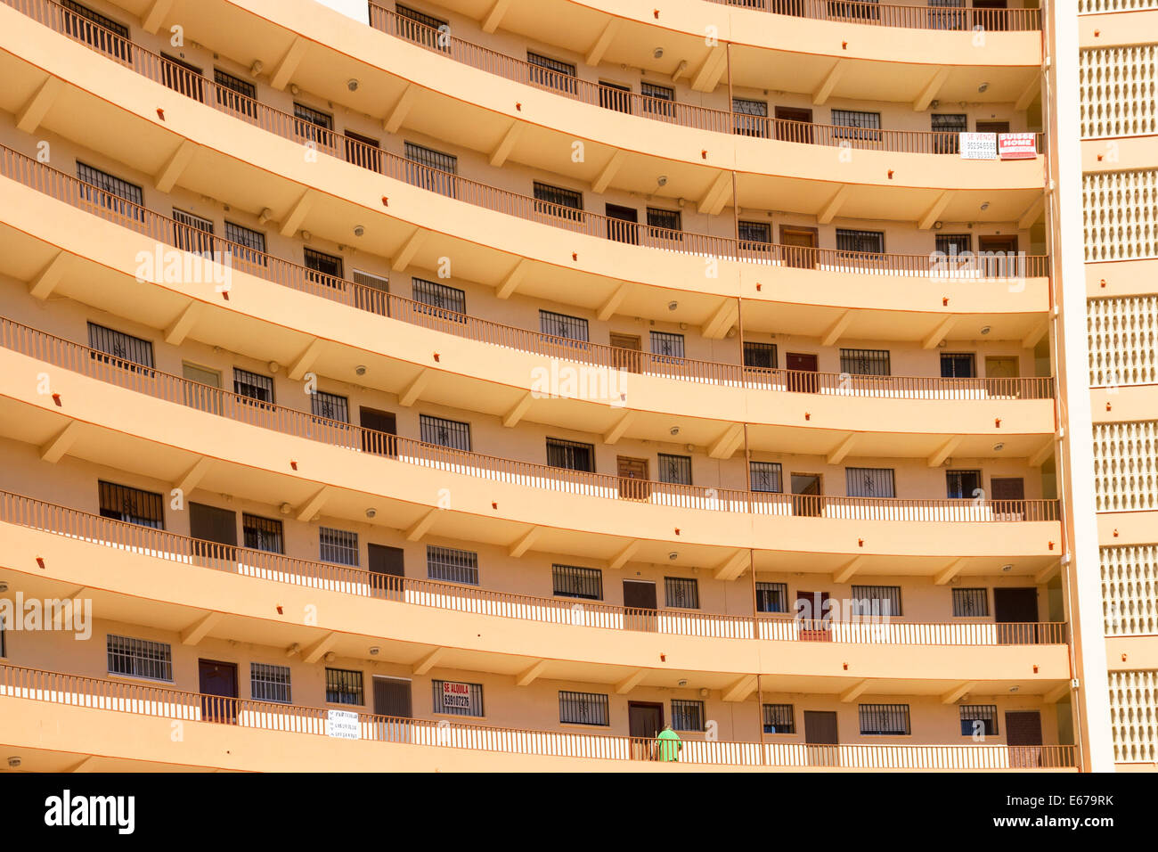 Typical Spanish apartment block on the Costa Del Sol Spain Stock Photo ...