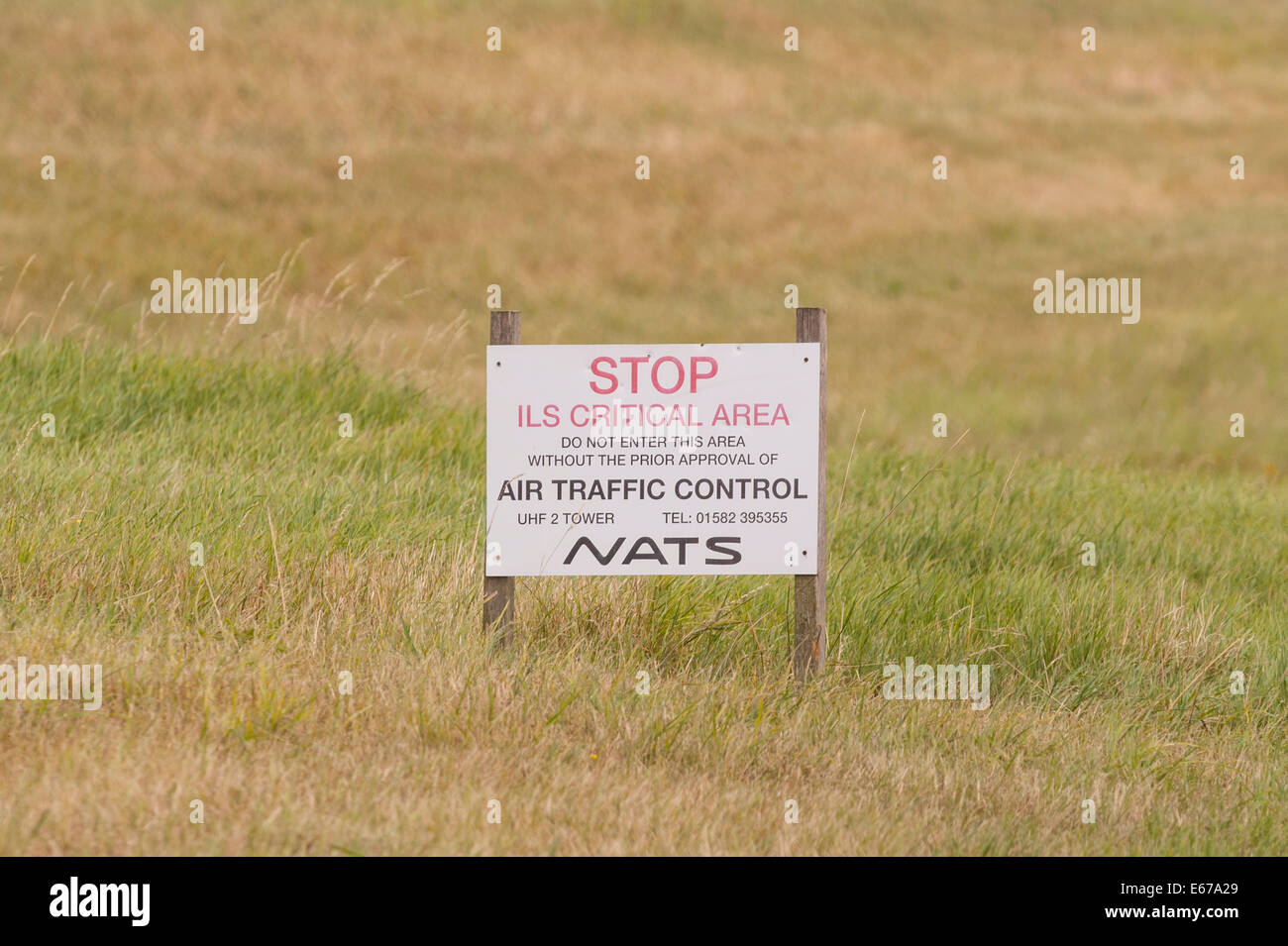 A Warning sign of ILS Critical Area Air Traffic Control at Luton ...