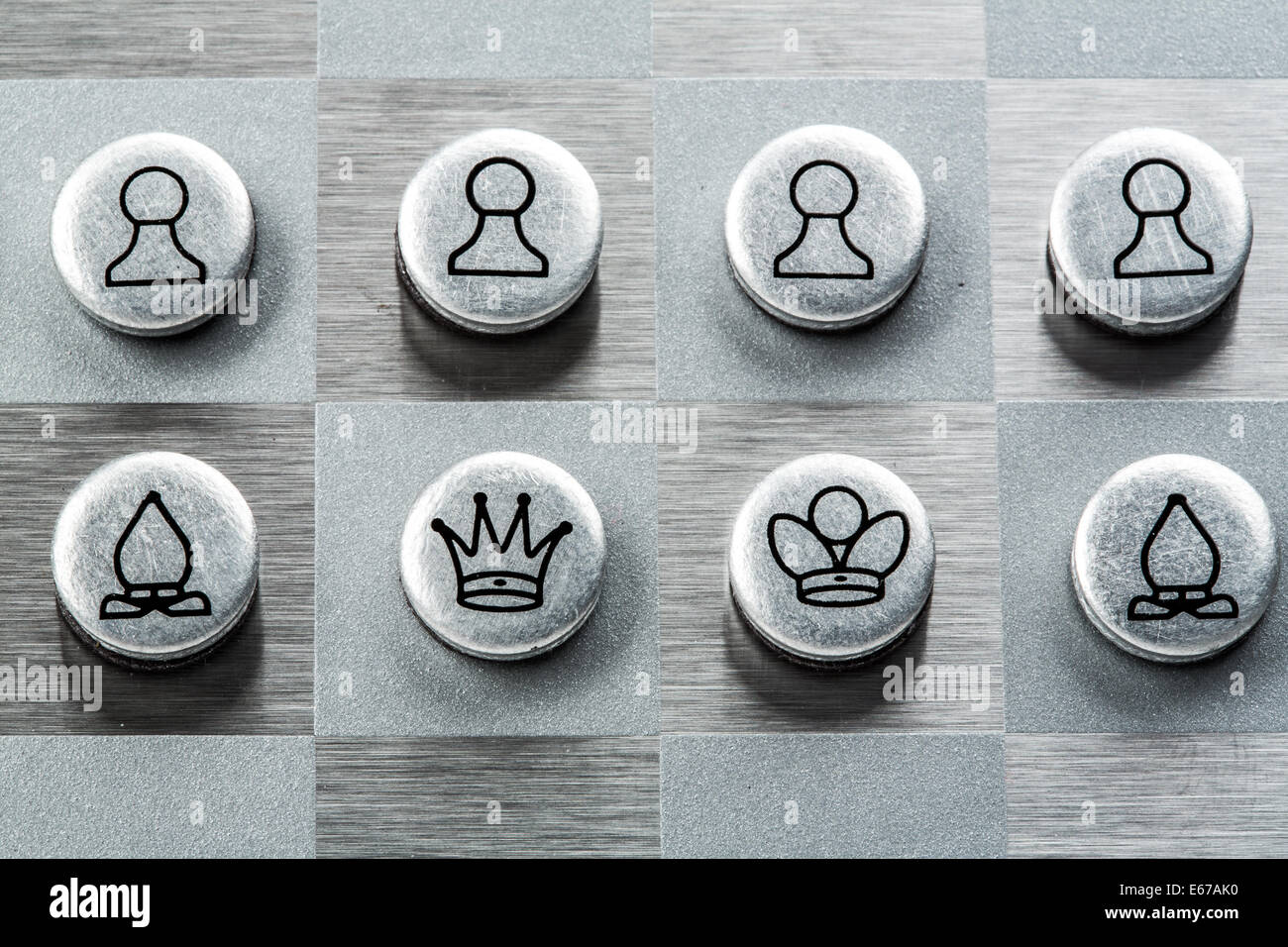 Photo of metal chess round shape Stock Photo - Alamy