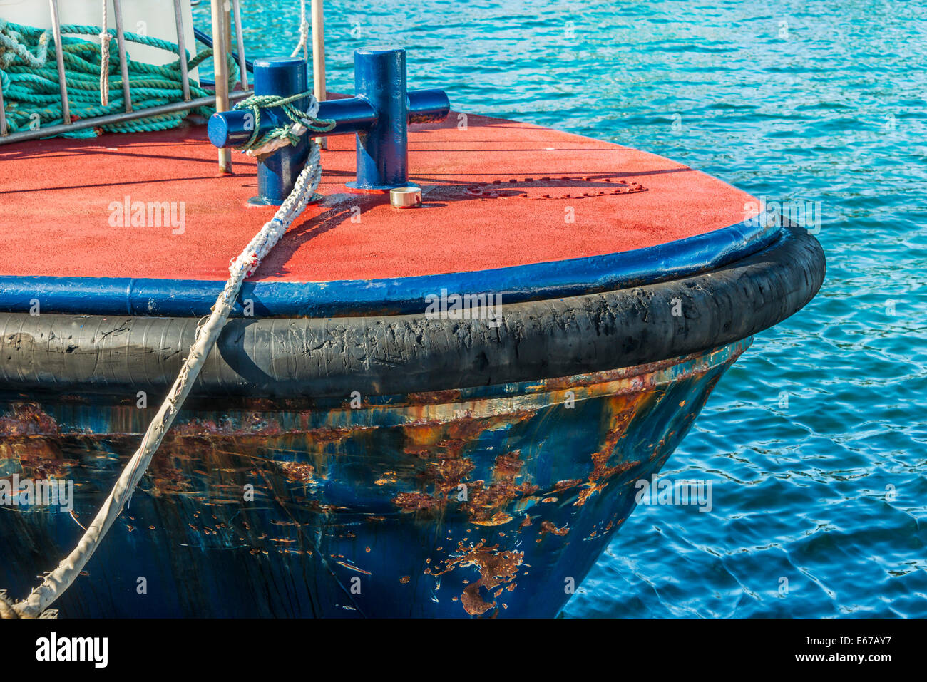 Rusty hull fishing boat in Eden Harbour, Eden South Coast of NSW ...