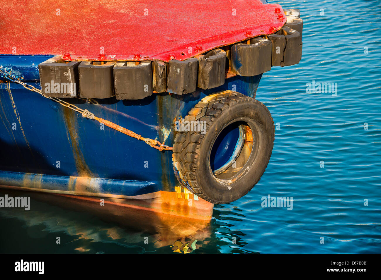 front hull of old fishing boat in Eden Harbour, Eden South Coast of NSW ...