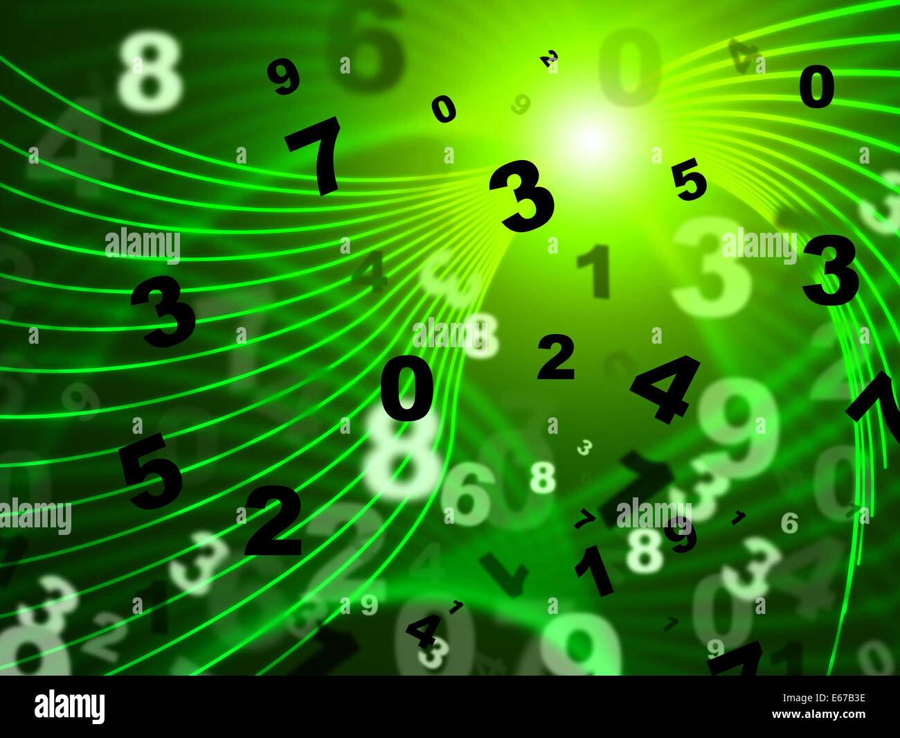 Tech Glow Meaning Numerals Technology And High-Tech Stock Photo - Alamy