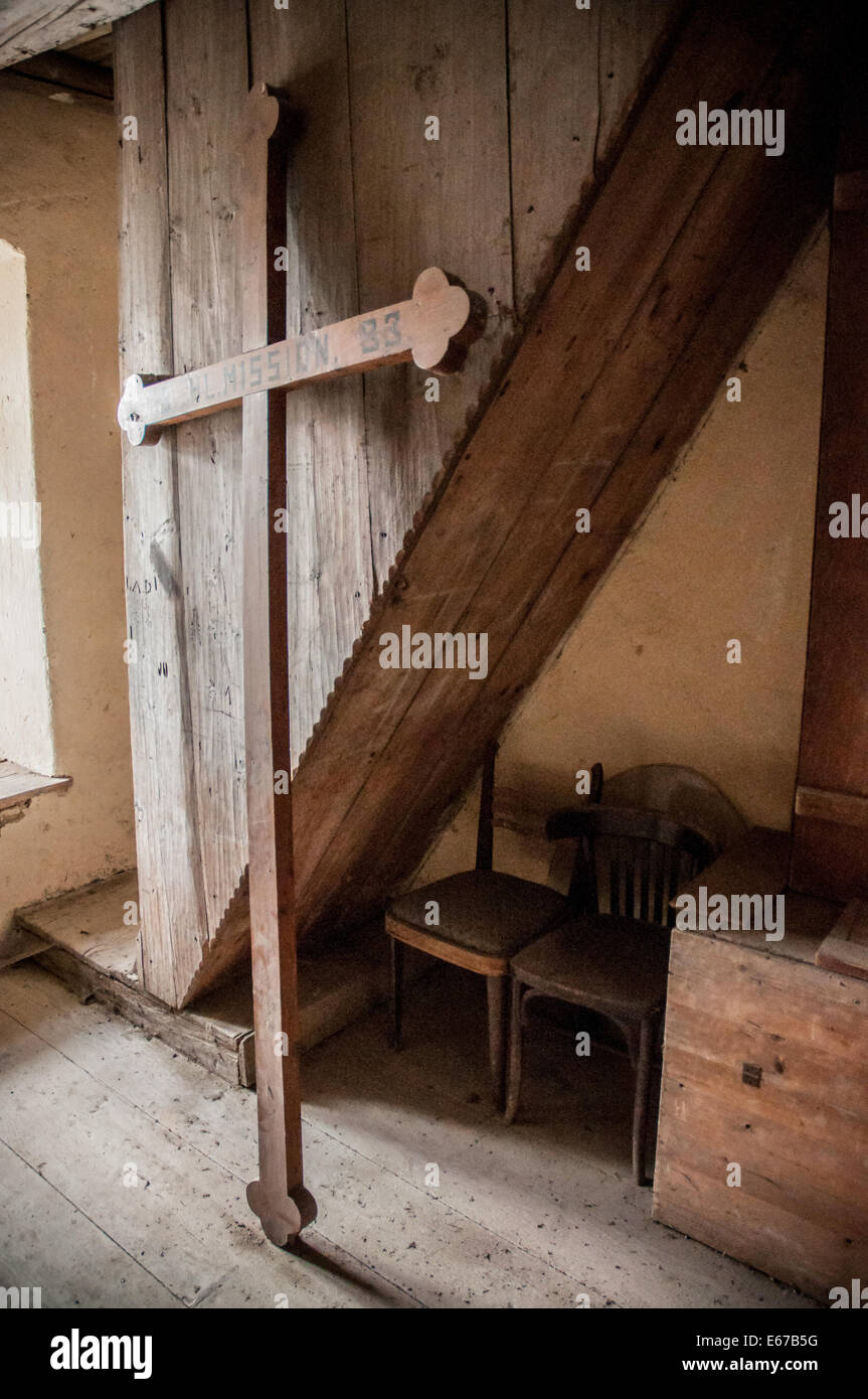 old cross, crucifix in the church attic Stock Photo - Alamy