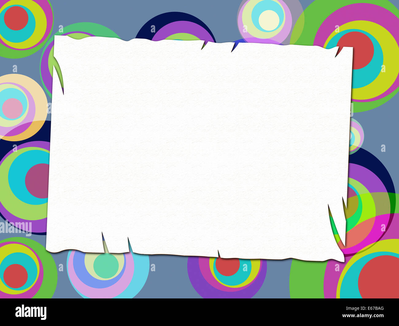 Copyspace Circles Meaning Sheet Multicoloured And Paper Stock Photo - Alamy