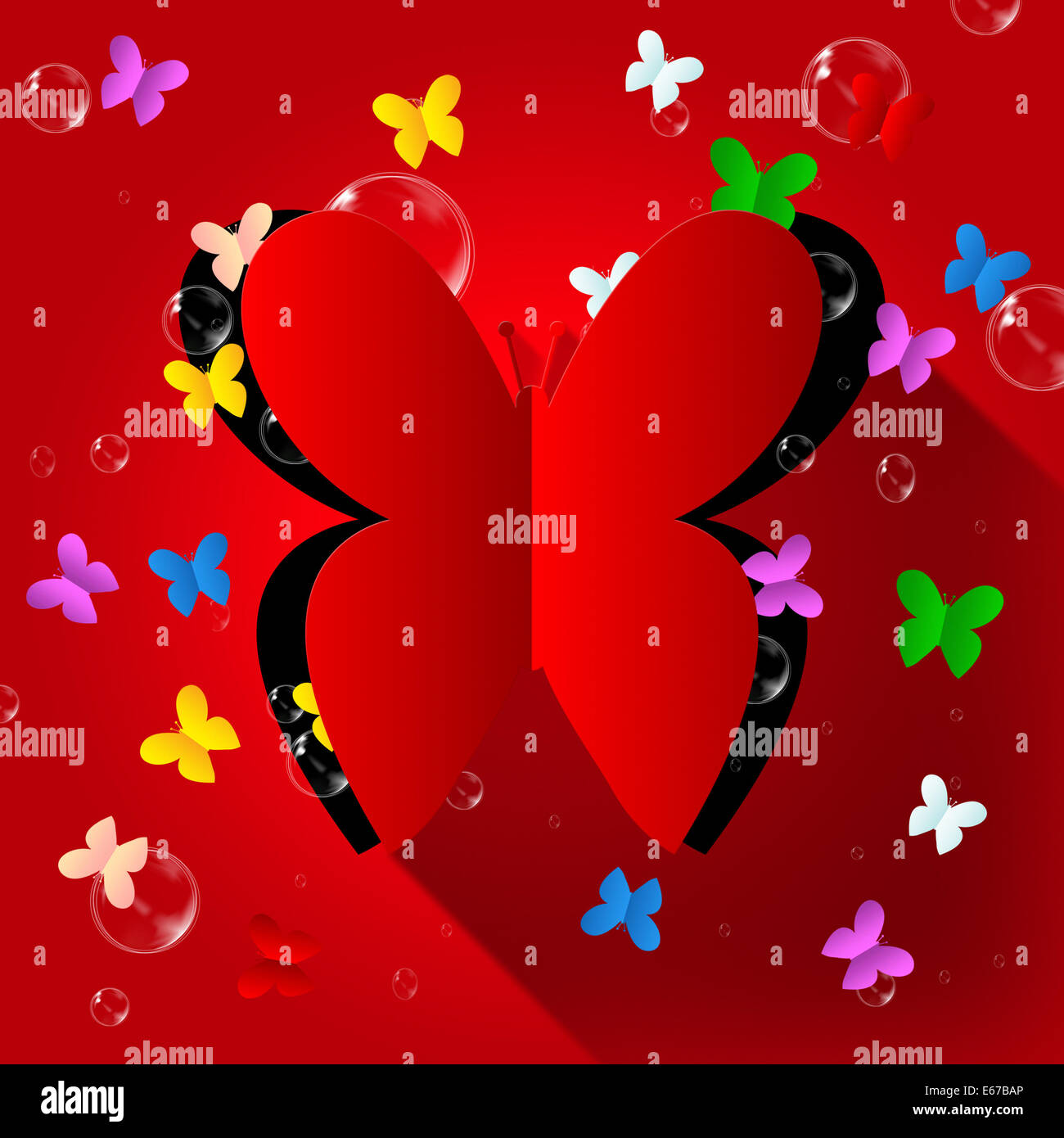 Nature Butterflies Indicating Green Animals And Butterfly Stock Photo ...