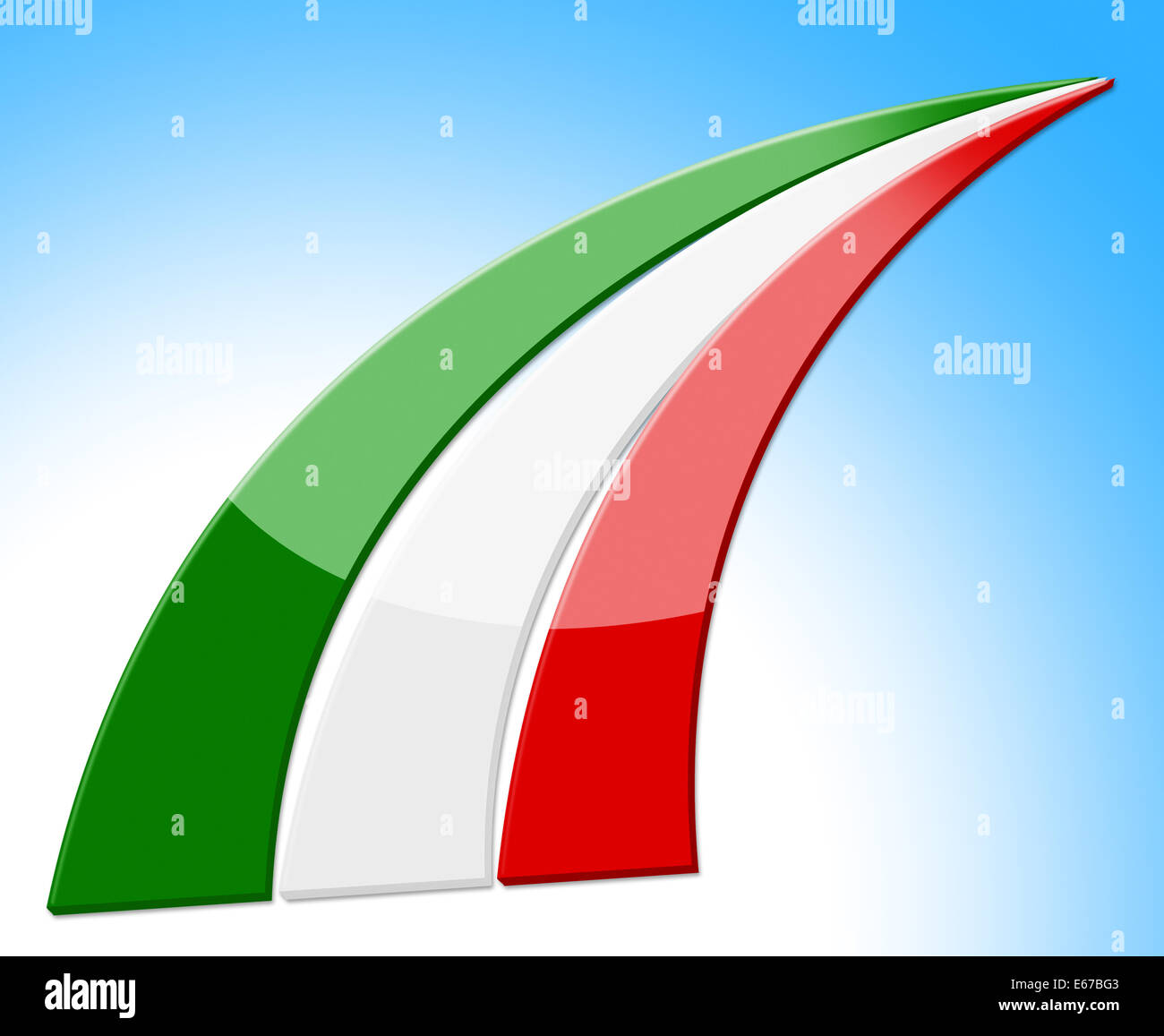 Stripes Italy Representing National Flag And European Stock Photo - Alamy