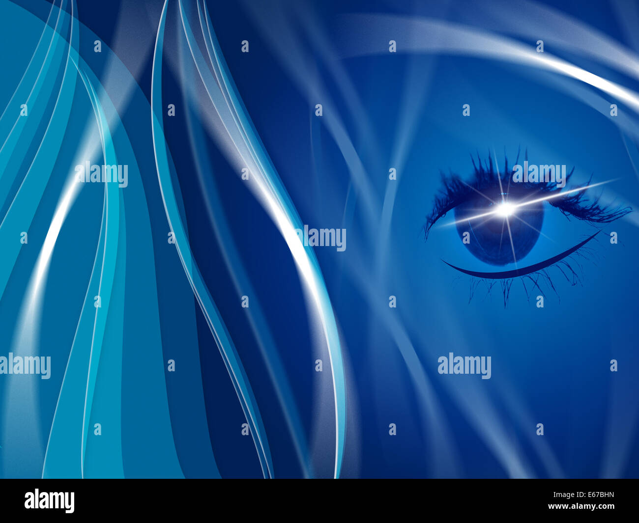 Eye Blue Showing Backdrop Design And Background Stock Photo - Alamy
