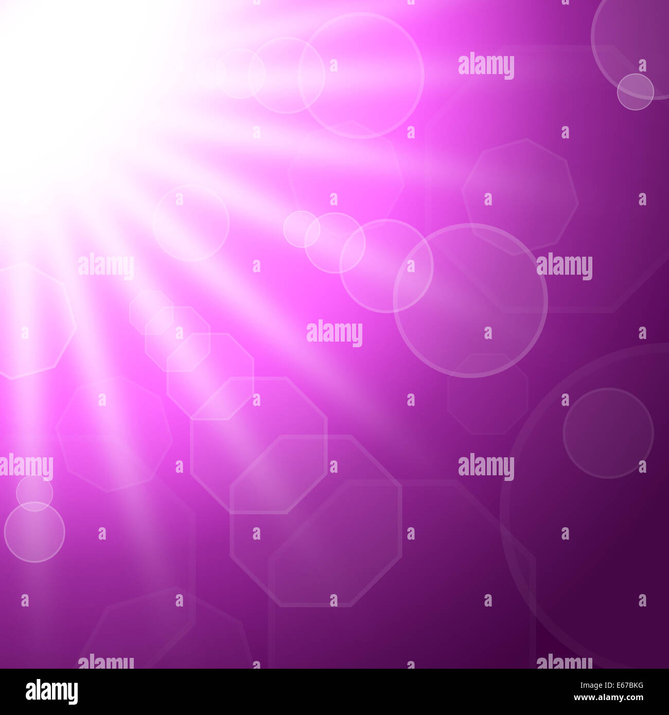 Sun Bokeh Showing Blurred Template And Sunray Stock Photo - Alamy
