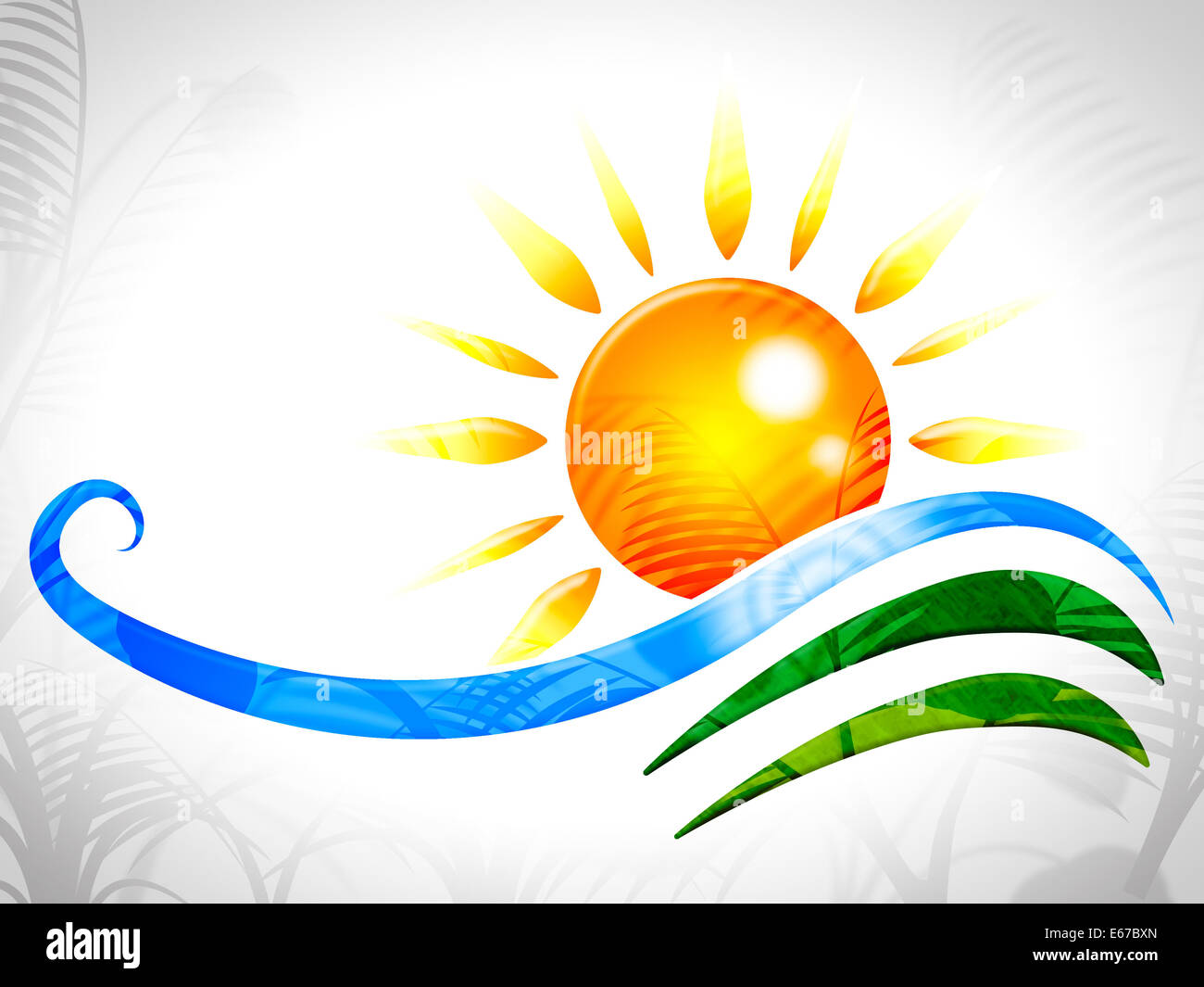 Sun Rays Representing Sunny Sunrays And Radiance Stock Photo - Alamy