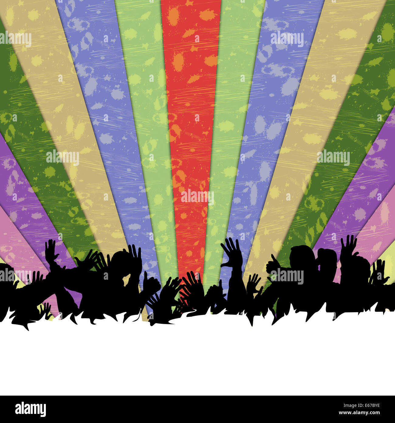 Copyspace Audience Indicating Group Of People And Rays Watching Stock Photo - Alamy