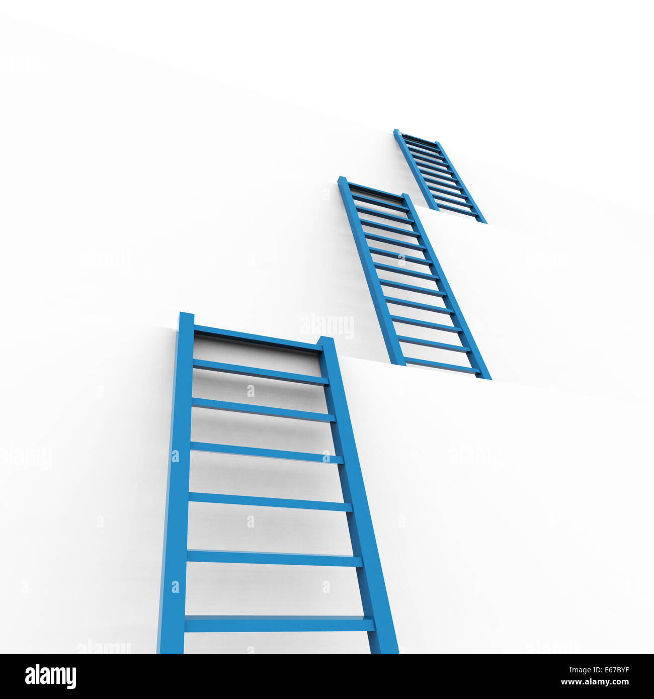 Obstacle Ladders Representing Conquering Adversity And Target Stock ...