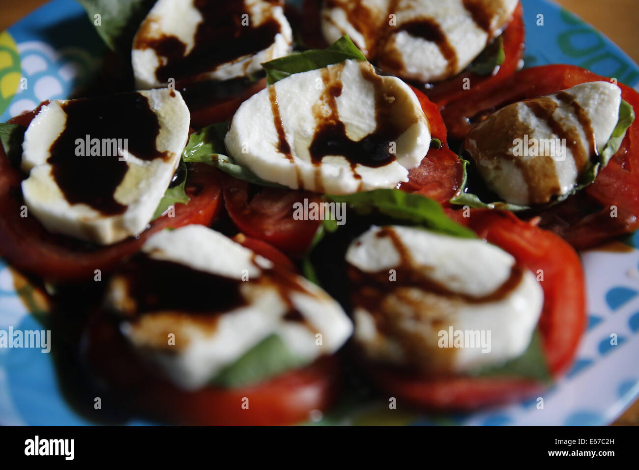 Caprese salad sliced tomatoes hi-res stock photography and images - Alamy
