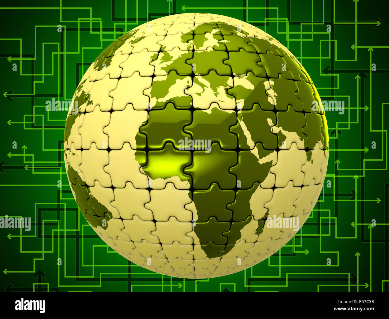 Network World Meaning Globalization Globe And Earth Stock Photo - Alamy