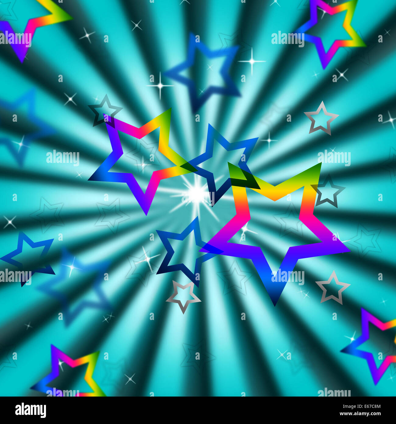 Rays Star Meaning Beam Radiate And Backgrounds Stock Photo - Alamy