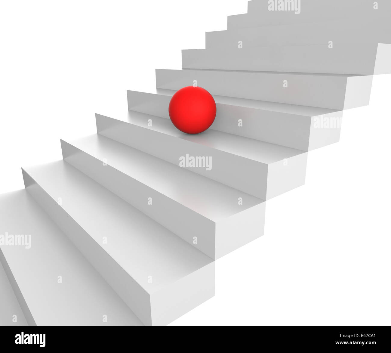 Stairs Sphere Showing Ascending Ball And Grow Stock Photo - Alamy