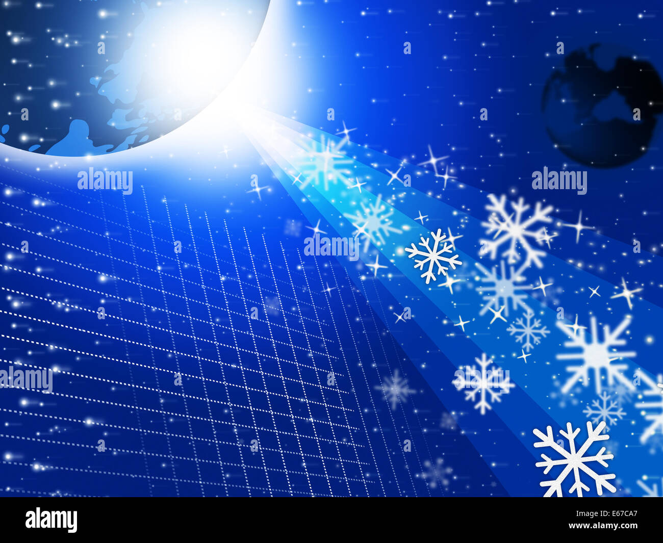 Blue Stars Representing Outer Space And Universe Stock Photo - Alamy