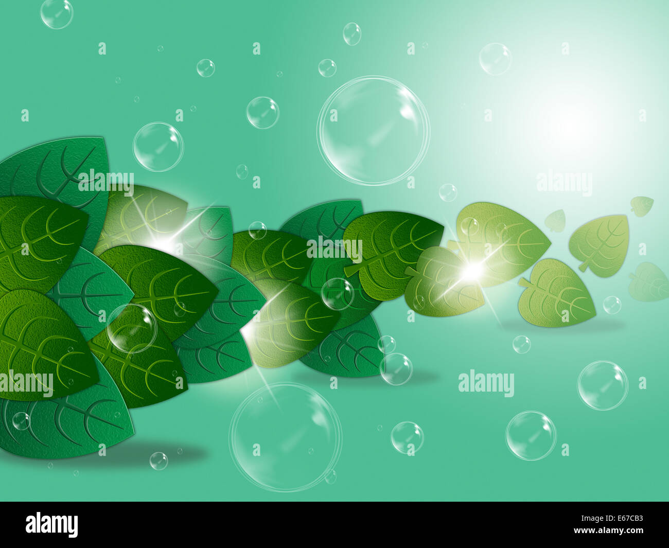 Nature Bubbles Showing Countryside Foliage And Natural Stock Photo - Alamy
